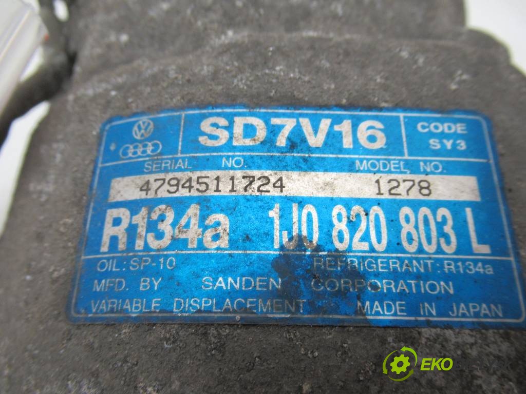 Kompresor Klimatizácie 1j0820803l Skoda Octavia I Lift 0 Ekodiely Sk